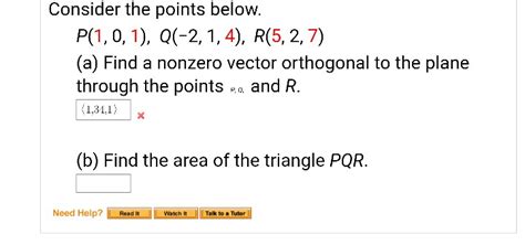 solved consider the points below p 1 0 1 q 2 1 4 r 5