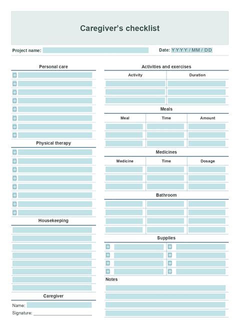 Free Printable Caregiver Daily Log Sheet Printable Templates Free