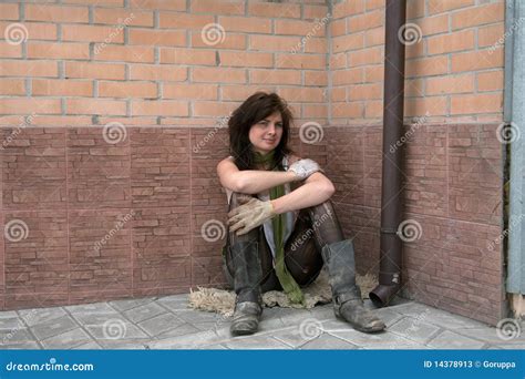 Homeless Girl Royalty Free Stock Photography Cartoondealer