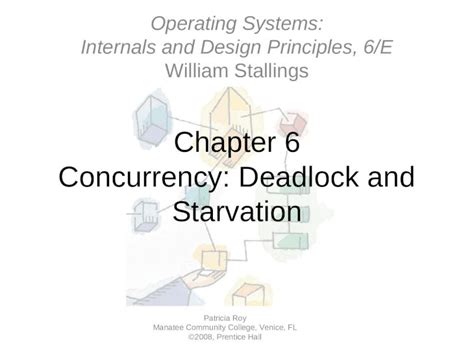 ppt chapter 6 concurrency deadlock and starvation operating systems internals and design