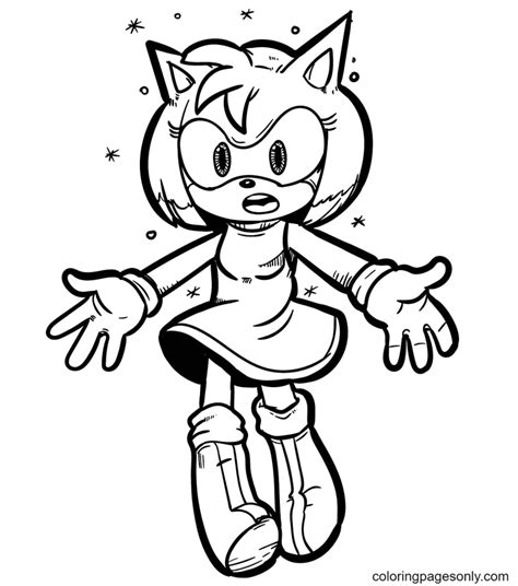 70 Amy Rose Coloring Pages
