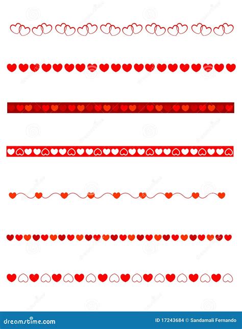 Decorative Dividers Valentine Stock Vector Illustration Of Graphic