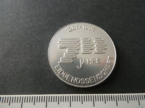 700 Jahre Eidgenossenschaft 1291 1991 Versilberte Medaille Kaufen