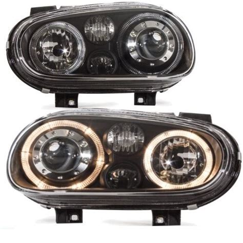 Scheinwerfer Angel Eyes Schwarz Depo Passt F R Vw Golf Ab