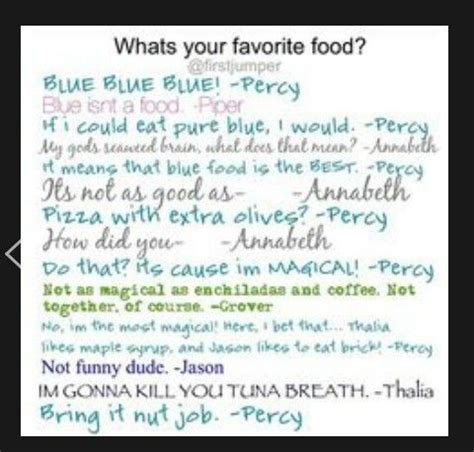 Thalia Likes Maple Syrup And Jason Likes Brick Xd Percy Jackson Pjo