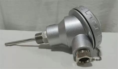 Termopar Pt100 3 Fios haste 100mm C cabeçote rosca 1 2 Bsp