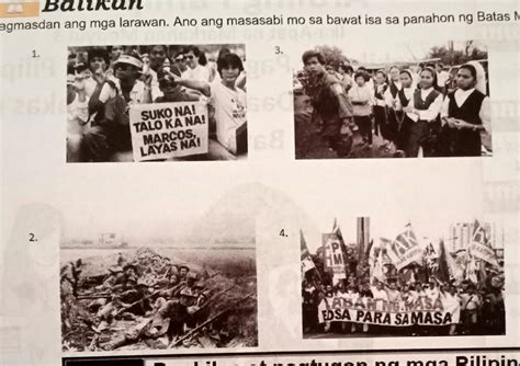 Pagmasdan Ang Mga Larawan Ano Ang Masasabi Mo Sa Bawat Isa Sa Panahon