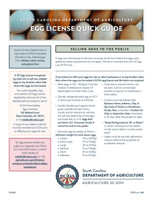 Fillable Online Agriculture Sc SOUTH CAROLINA DEPARTMENT OF AGRICULTURE