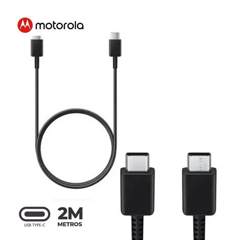 Ripley MOTOROLA CABLE DE CARGA Y DATOS USB C A USB C 2M NEGRO