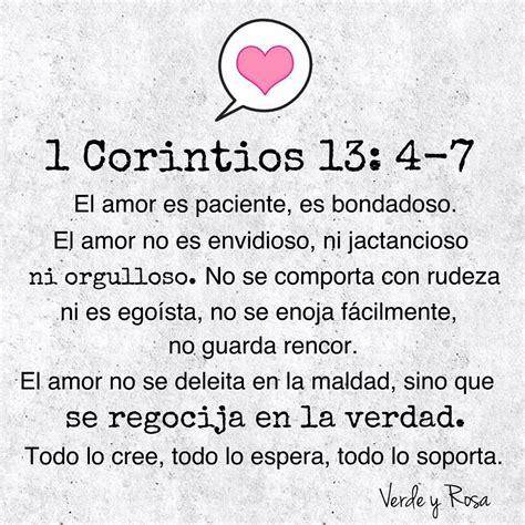 1 Corintios 13 4 7 El Verdadero Amor Frases Pinterest Bible