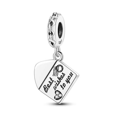 Zawieszka SREBRO 925 Charms koralik do PANDORA Pocztówka z życzeniami