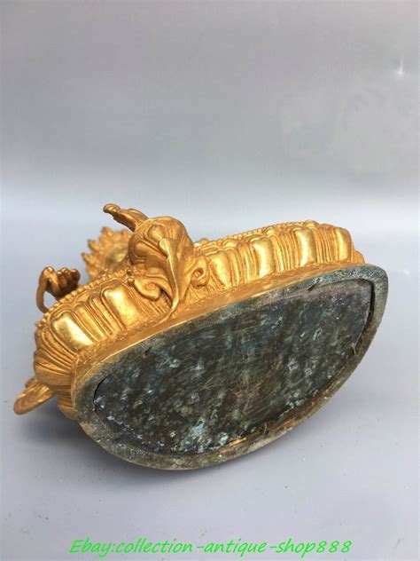 Old Tibet Bronze Gilt Green Tara Mahayana Buddhism Enlightenment