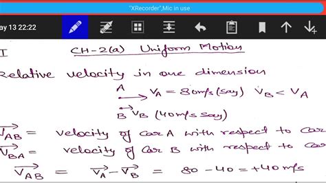 lecture 2 e class 11th relative velocity and equations of motion youtube