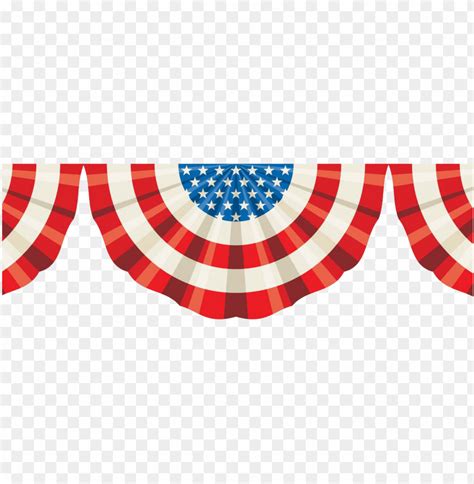 American Flag Bunting Banner PNG Transparent With Clear Background ID