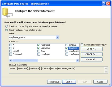 asp 2 0 sqldatasource control in vb