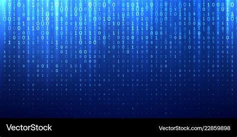 binary matrix code blue abstract background vector image