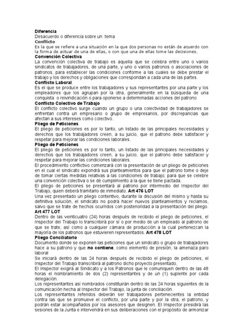 PDF Procedimiento De Negociacion Colectiva Y De Conflictos Colectivos