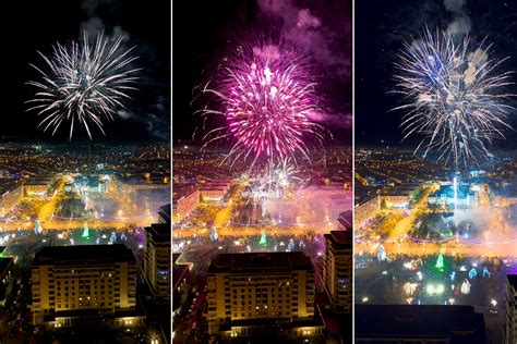 Imagini spectaculoase cu Ploieștiul în noaptea de Revelion VIDEO