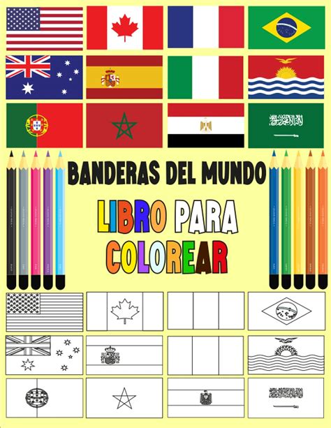 Buy Banderas del mundo Libro de colorear para niños después de la