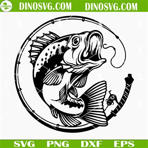 Bass Fishing Svg Fishing Svg Fisherman Svg Png Dxf Eps Dinosvg