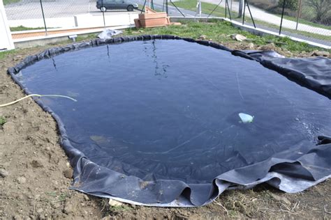 Construction d un bassin de jardin avec bâche EPDM