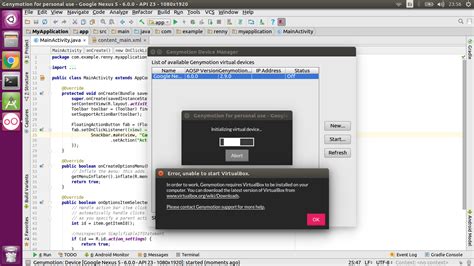 Virtualbox Error Al Iniciar Genymotion Desde Android Studio Stack