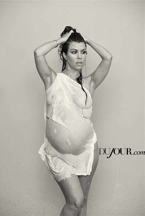 Pregnant Kourtney Kardashian Goes Naked For DuJour Fashion Gone Rogue