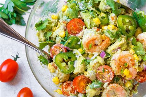 Ensalada De Camarones Aguacate Y Ma Z Con Vinagreta De Verano Cocina