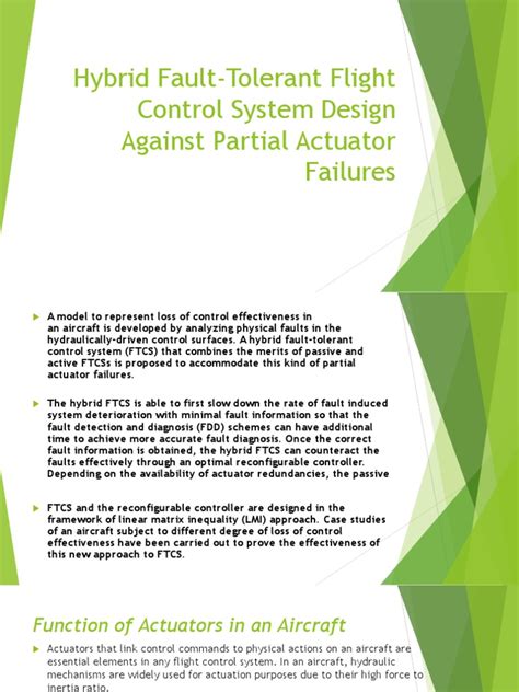 hybrid fault tolerant flight control system design pdf flight control surfaces actuator