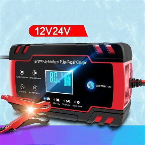 Carregador de bateria de carro totalmente automático 12V 8A 24V 4A