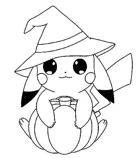Dibujos De Pikachu De Halloween Gratis Para Colorear Para Colorear