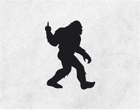Sasquatch Middle Finger Vector File Fuck U Yet Svg Cricut File SVG