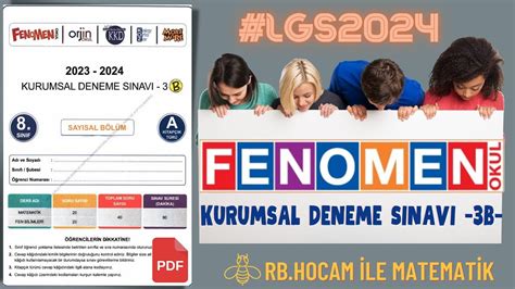 Deneme Soru Takt K Fenomen Lgs Kurumsal Deneme B Lgs