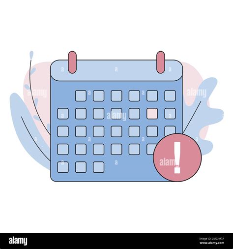 Calendario con signo de exclamación Fecha límite del calendario