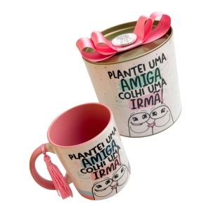 CANECA PERSONALIZADA FLORK PLANTEI UMA AMIGA E COLHI UMA IRMÃ nome