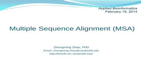 multiple sequence alignment msa zhanglab