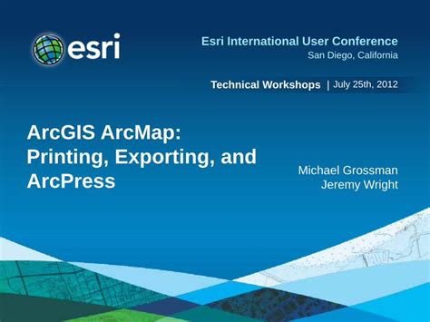 pdf arcgis arcmap printing exporting library userconf