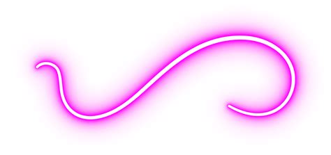 Pink Glowing Neon Curved Line Png