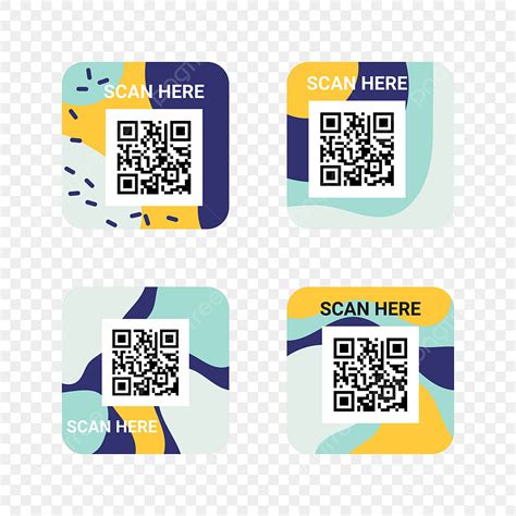 Qr Codes Clipart PNG Images Qr Code Label With Liquid Abstract Shapes
