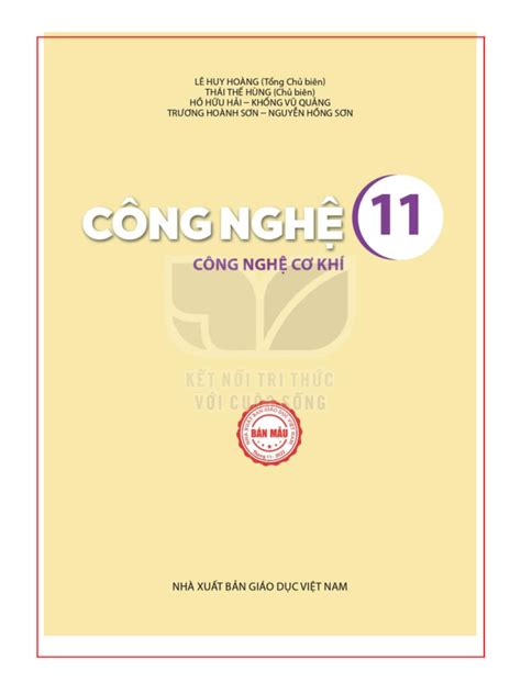 Công nghệ lớp 11 Công nghệ cơ khí Kết nối tri thức pdf Xem online