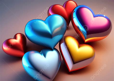 Fondo Hermosos Corazones De Amor D Para Las Ilustraciones De Ai Del