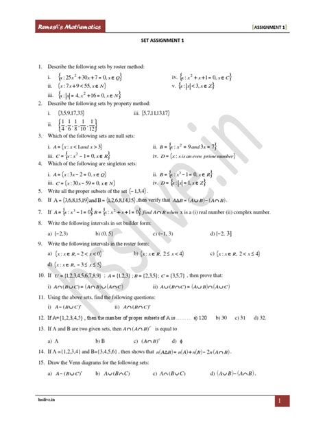 xi maths sets assignments hsslive pdf abstract algebra logic
