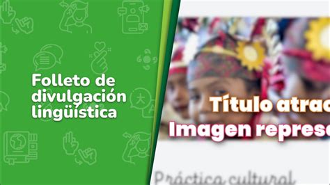 Folleto de divulgación lingüística Lenguajes 3er grado Video