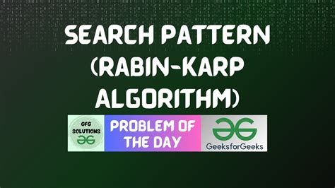 170 gfg potd search pattern rabin karp algorithm gfg potd gfg solutions 06 03 2024