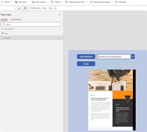 Power Apps Dev Integrating Document Scanning Functionality Into Canvas