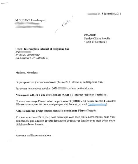 Lettre De Reclamation Facture Orange Financial Report
