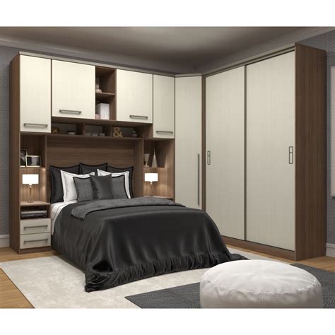 Guarda Roupa Dormit Rio Modulado Connect Portas De Correr Casal Queen