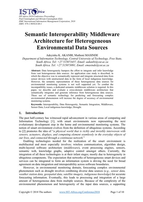 pdf semantic interoperability middleware architecture for heterogeneous environmental data sources