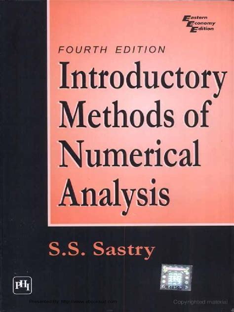 introductory methods of numerical analysis pdf applied mathematics teaching mathematics