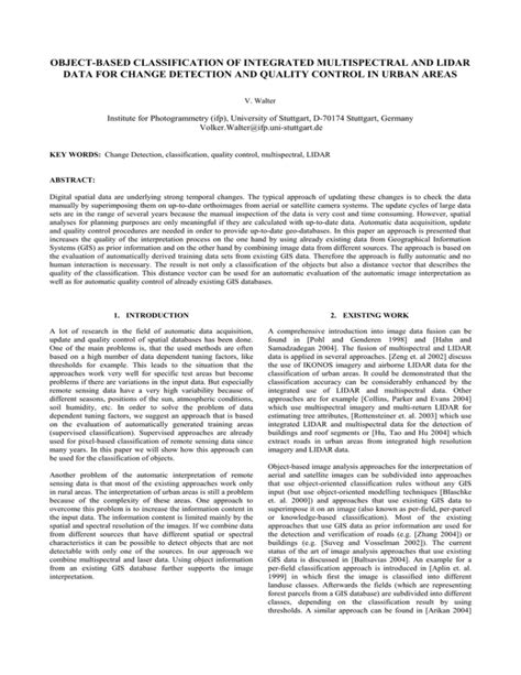 object based classification of integrated multispectral and lidar
